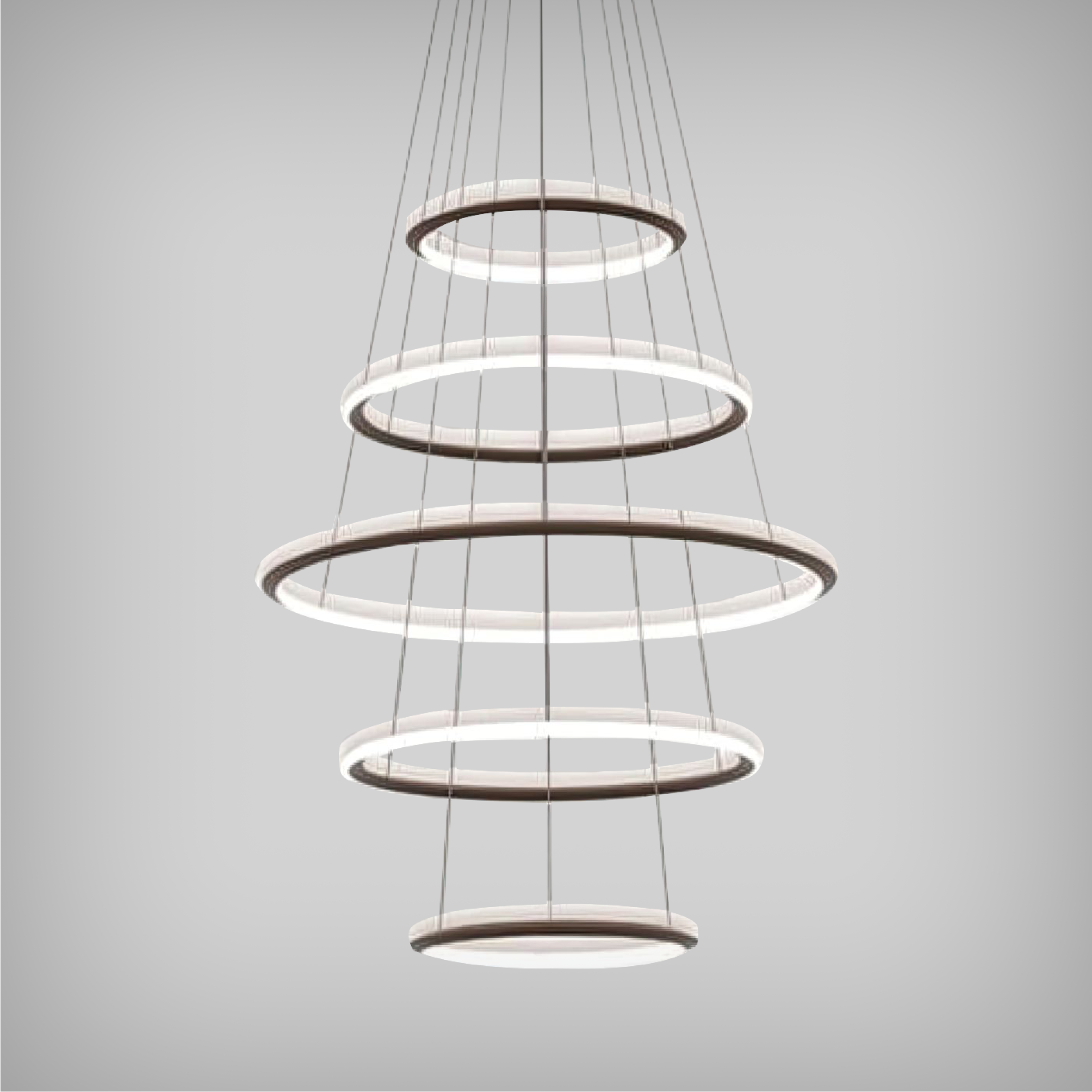 5-Tier Suspended Architectural LED Ring Chandelier – LED Lights Direct