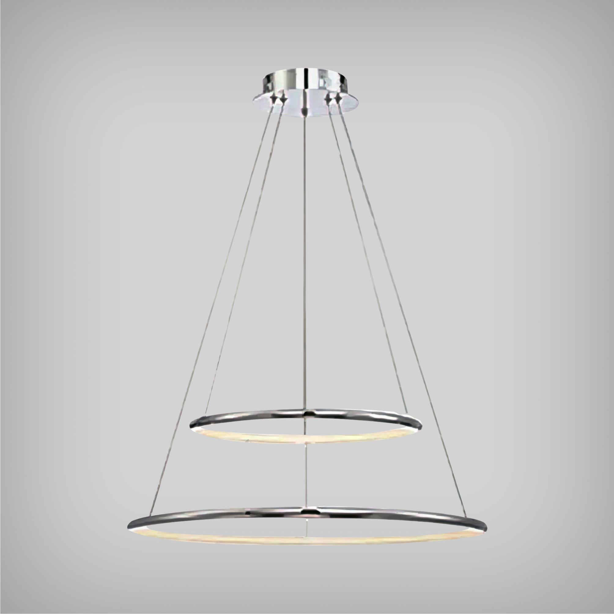 Large Round LED Ring Pendant Chandelier (2-Tier) – LED Lights Direct