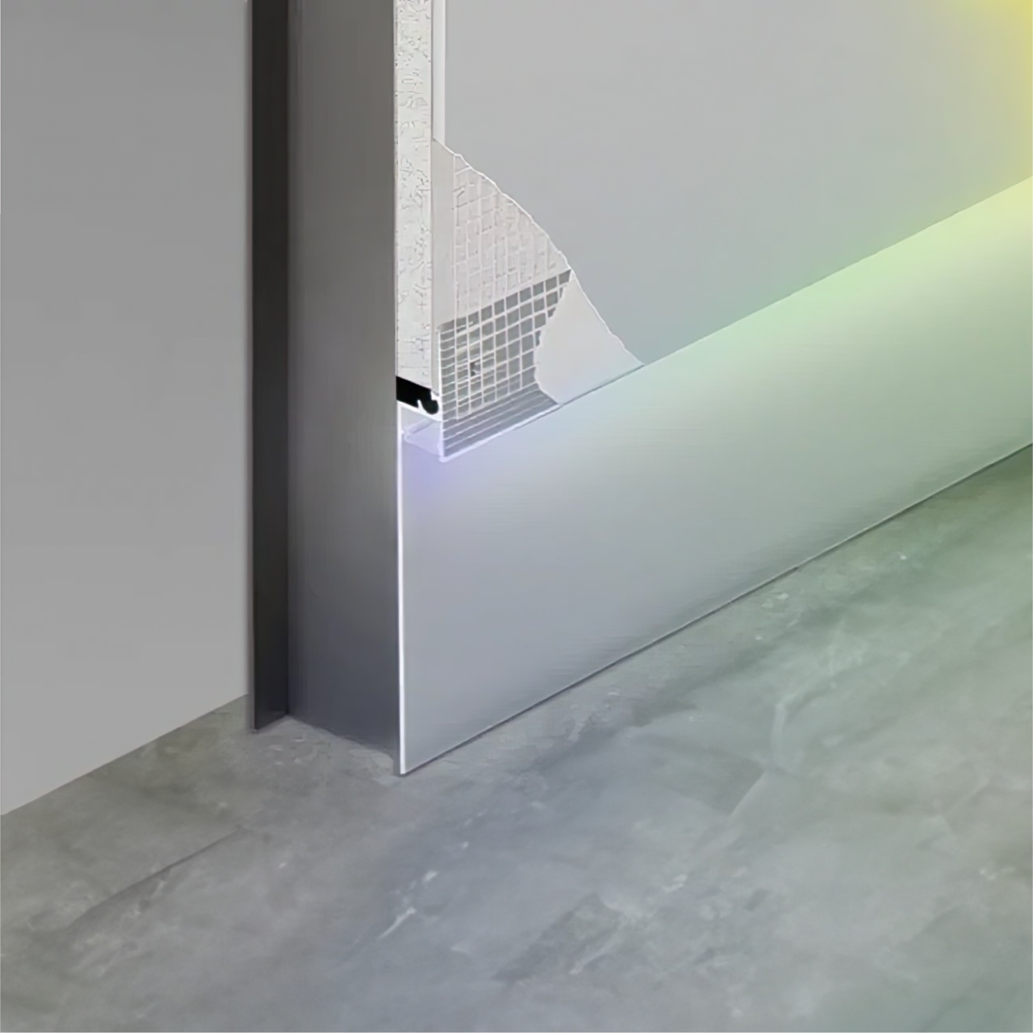 Toe-Kick RGBW Color Changing LED Baseboard Light Strip with Straight P ...