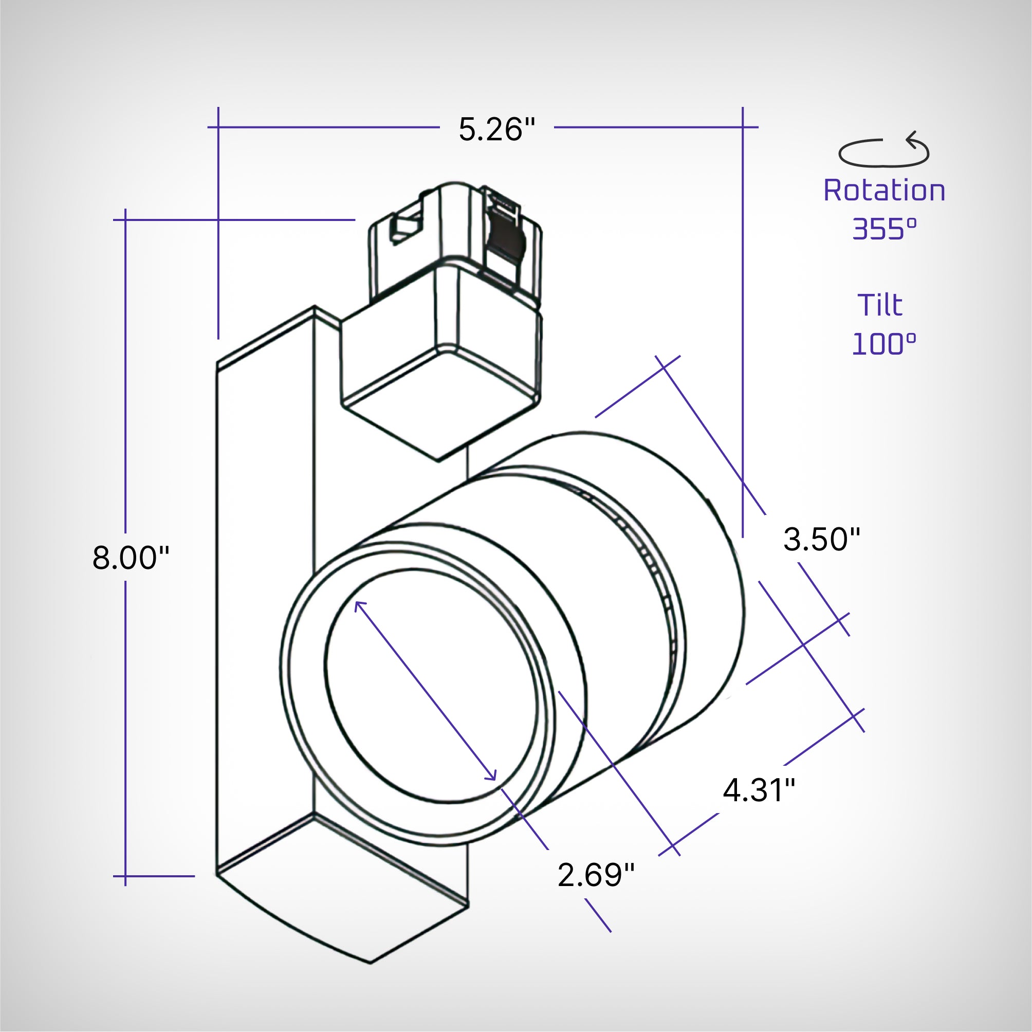 Adjustable Track Light with Architectural LED Design – LED Lights Direct