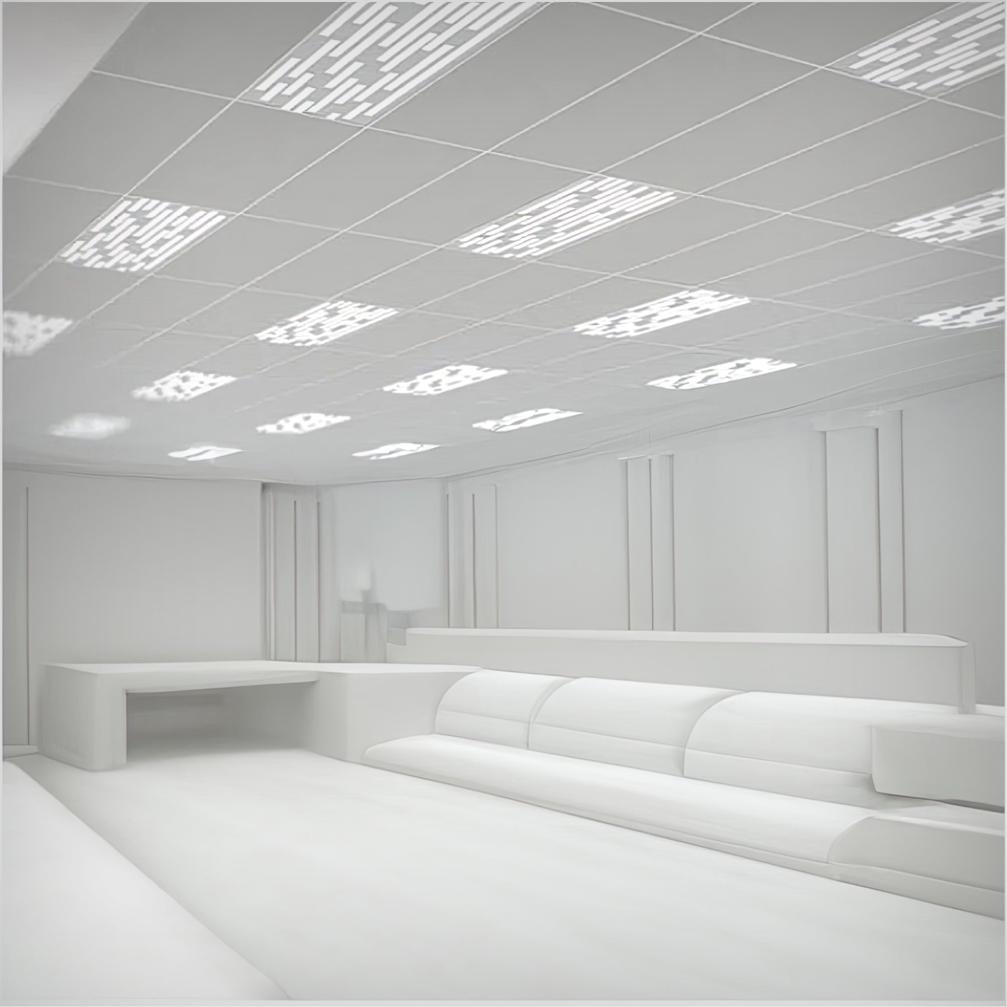 Architectural Recessed LED Flat Panel with Strips Design – LED Lights ...
