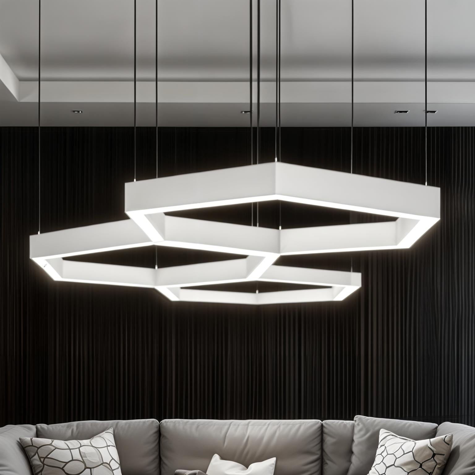 HexaGlow Fusion 48 Inches: Suspended Pendant Light – LED Lights Direct