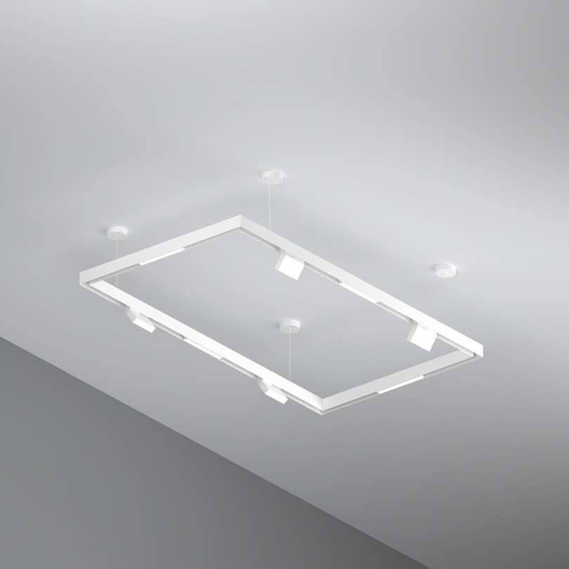 Quietly Bright Fold – LED Rectangular Magnetic Track Pendant Set – LED ...