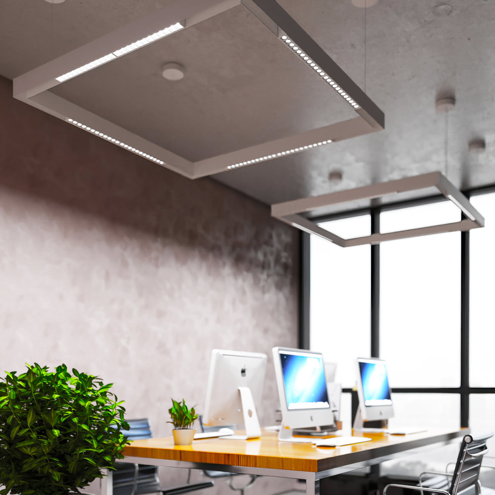 Quietly Bright – LED Square Magnetic Track Pendant Set – LED Lights Direct