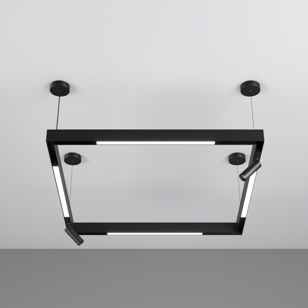 Lines & Spots – LED Square Magnetic Track Pendant Set – LED Lights Direct