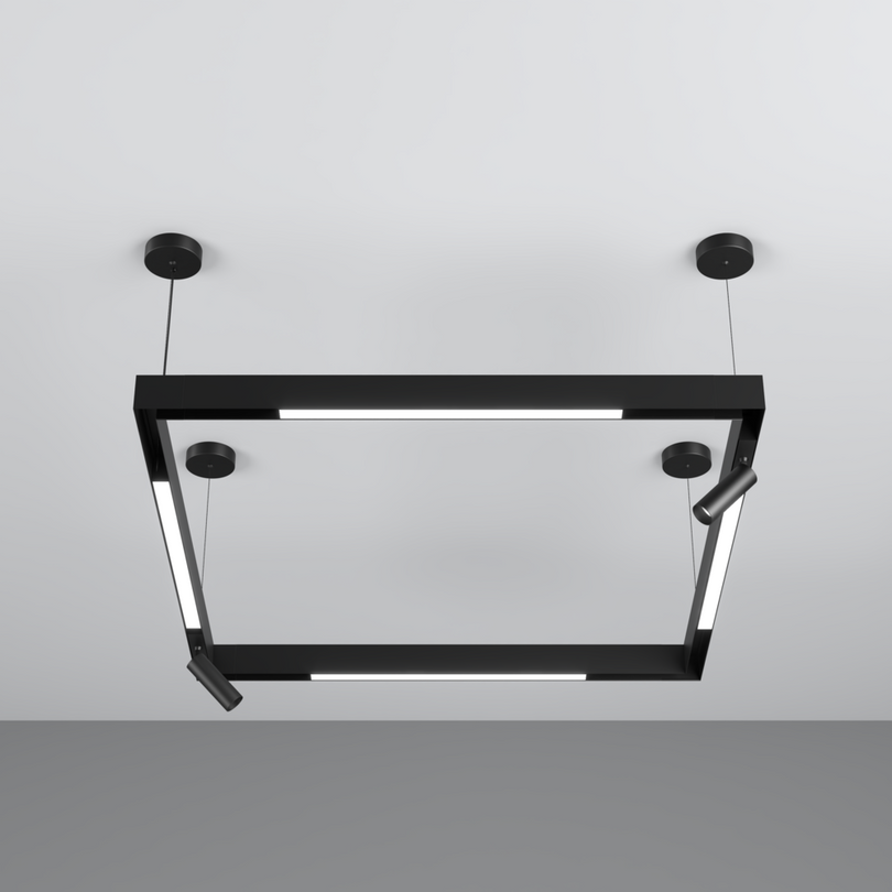 Lines & Spots – LED Square Magnetic Track Pendant Set – LED Lights Direct