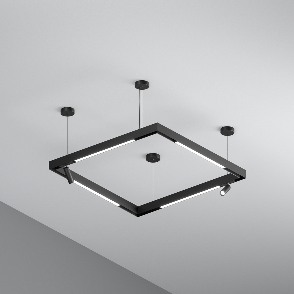 Lines & Spots – LED Square Magnetic Track Pendant Set – LED Lights Direct